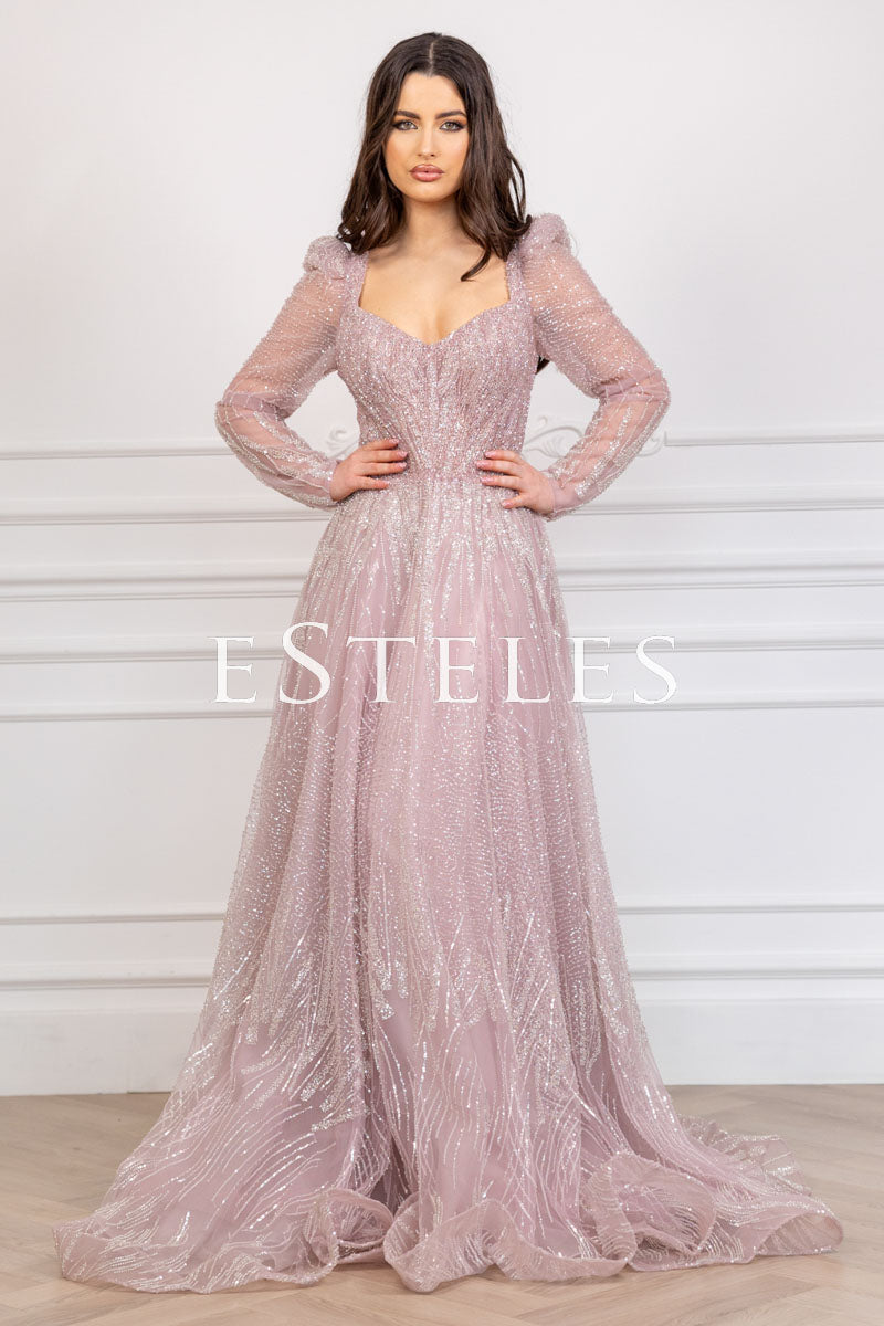 Lily Pastel Pink Dress by Esteles London - Order Online Today